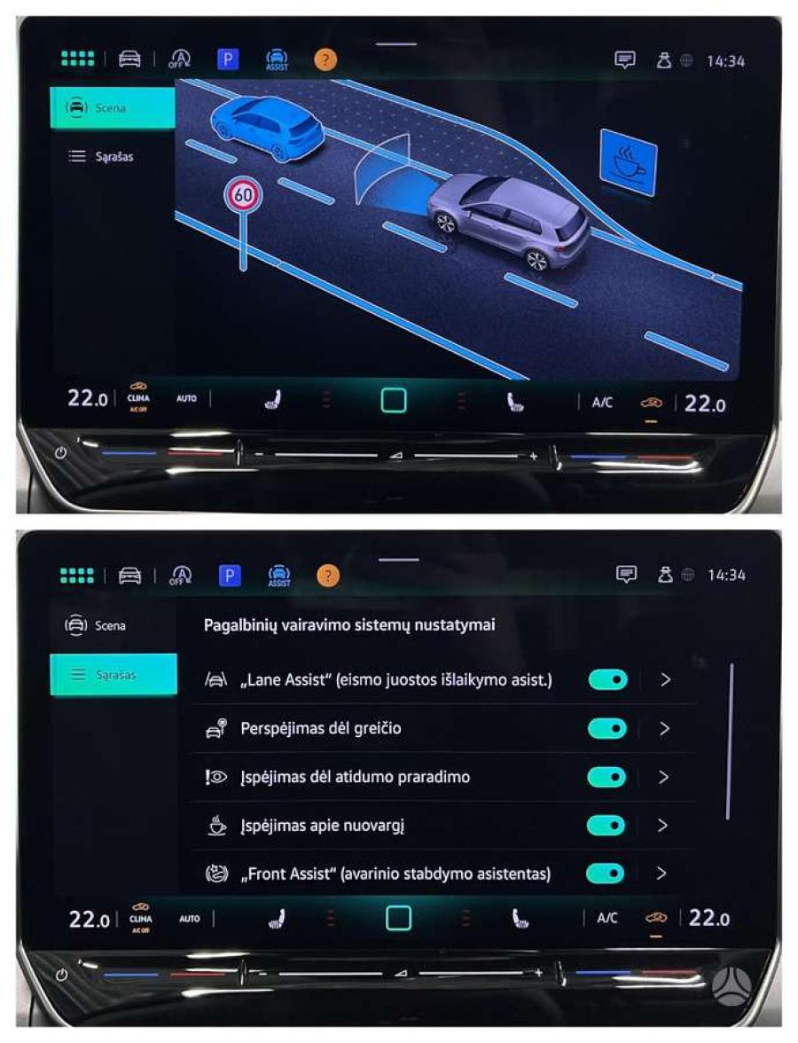 Pelēks Volkswagen Golf 2024 Kauņa, ar dzinēja tilpumu 1.50 L un nobraukumu 26 tūkst. km par 22800 €, foto 12 vietnē AUTOMOTO.COM.LV