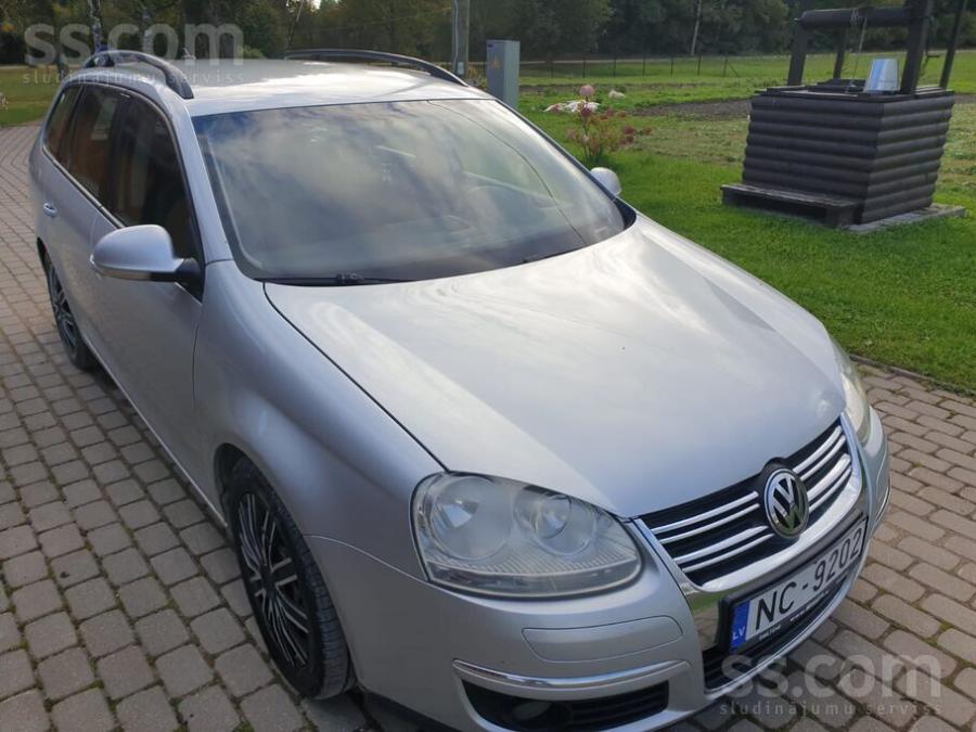 Grey Volkswagen Golf 2009 in Aluksne, with an engine capacity of 1.90 L and mileage of 387 thousand km for 1550 €, photo 1 on AUTOMOTO.COM.LV