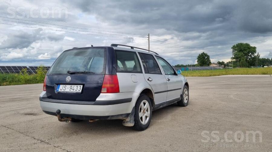 Grey Volkswagen Golf 2000 in Daugavpils, with an engine capacity of 1.90 L and mileage of 432 thousand km for 835 €, photo 4 on AUTOMOTO.COM.LV