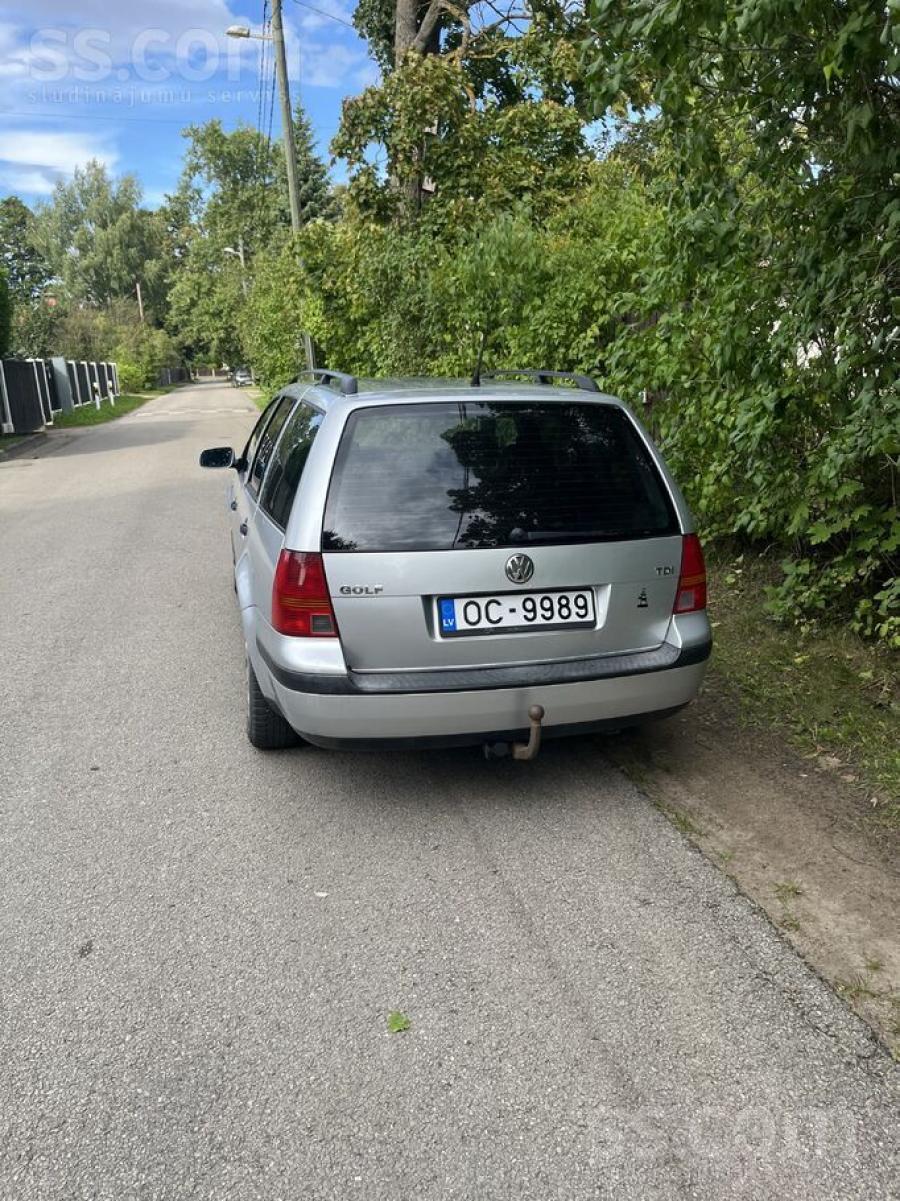 Pelēks Volkswagen Golf 2000 Rīga, ar dzinēja tilpumu 1.90 L un nobraukumu 293 tūkst. km par 1199 €, foto 4 vietnē AUTOMOTO.COM.LV