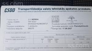 Pelēks Volkswagen Golf 2009 Ogre, ar dzinēja tilpumu 1.90 L un nobraukumu 381 tūkst. km par 1690 €, foto 26 vietnē AUTOMOTO.COM.LV