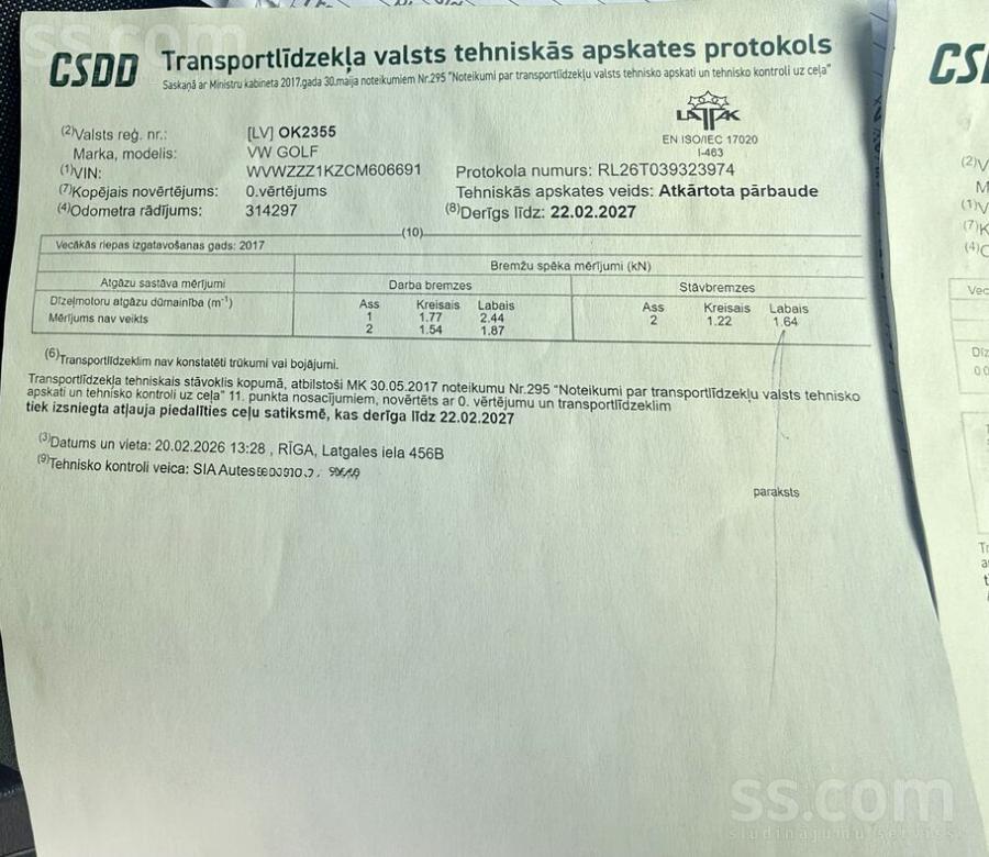 Grey Volkswagen Golf 2011 in Riga, with an engine capacity of 1.60 L and mileage of 0 thousand km for 4550 €, photo 26 on AUTOMOTO.COM.LV