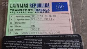 Pelēks Volkswagen Golf 2011 Rīga, ar dzinēja tilpumu 1.60 L un nobraukumu 289 tūkst. km par 2500 €, foto 26 vietnē AUTOMOTO.COM.LV