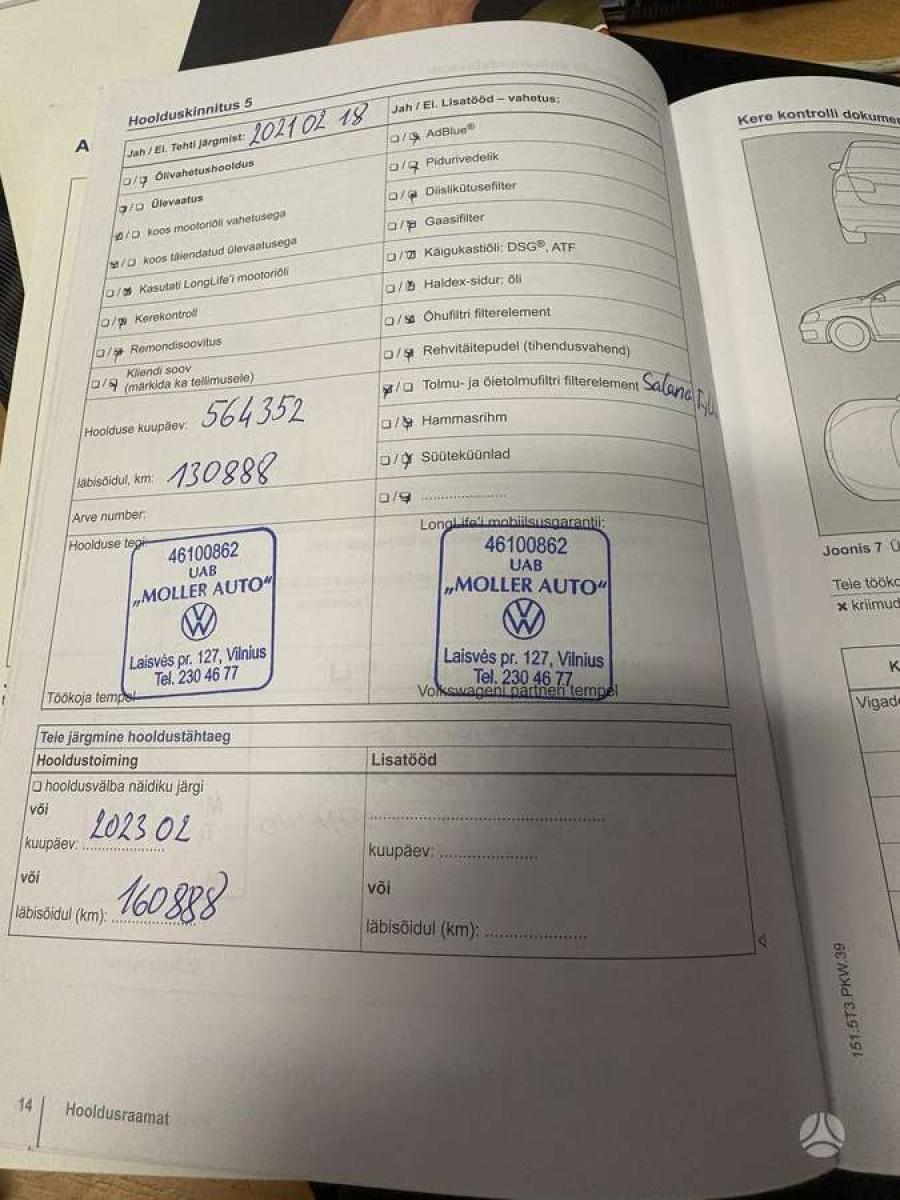Grey Volkswagen Golf 2014 in Vilnius, with an engine capacity of 1.40 L and mileage of 245 thousand km for 5499 €, photo 10 on AUTOMOTO.COM.LV
