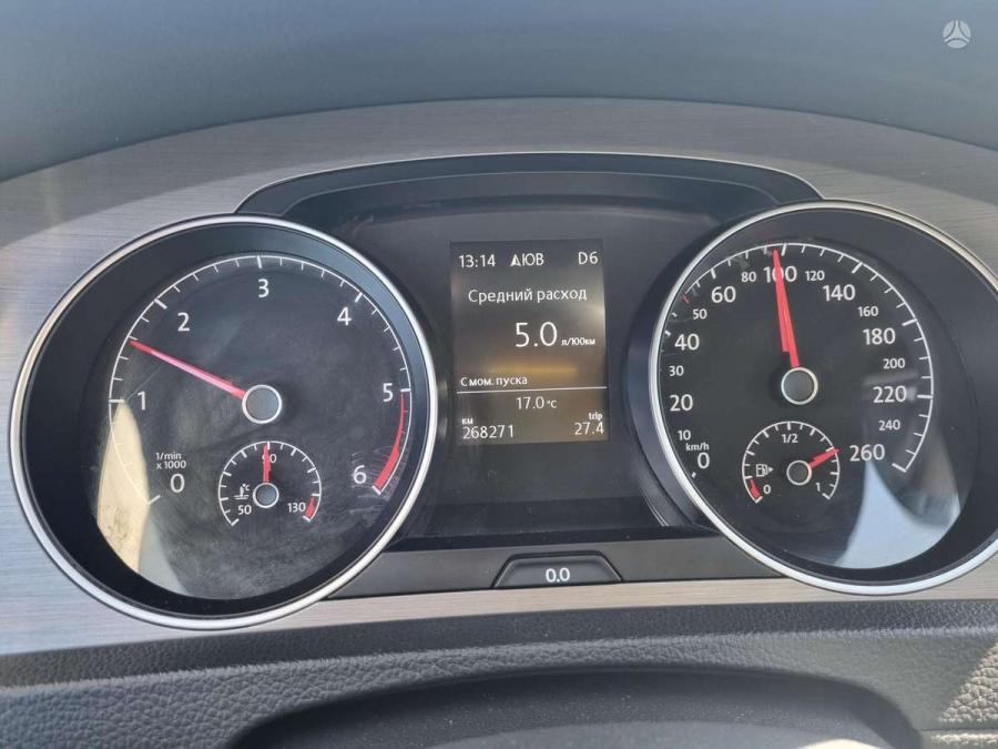 Grey Volkswagen Golf 2015 in Siauliai, with an engine capacity of 1.97 L and mileage of 272 thousand km for 8600 €, photo 26 on AUTOMOTO.COM.LV