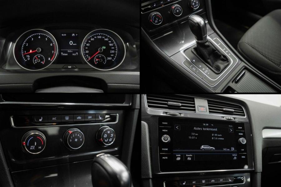 Grey Volkswagen Golf 2017 in Tallinn, with an engine capacity of 1.40 L and mileage of 120 thousand km for 9990 €, photo 12 on AUTOMOTO.COM.LV