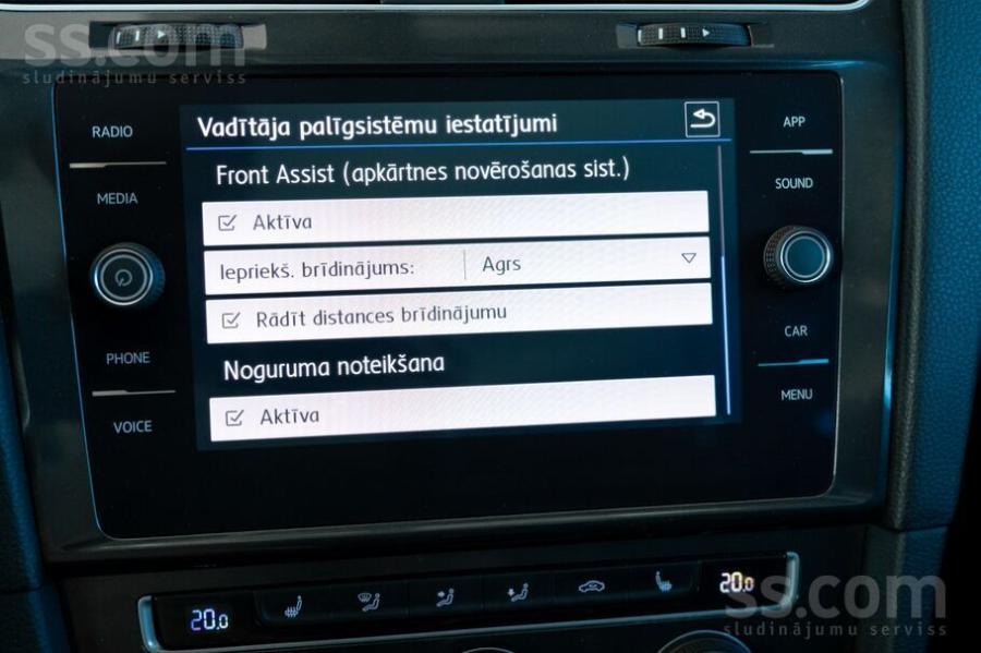 Grey Volkswagen Golf 2018 in Riga, with an engine capacity of 1.40 L and mileage of 191 thousand km for 6790 €, photo 15 on AUTOMOTO.COM.LV