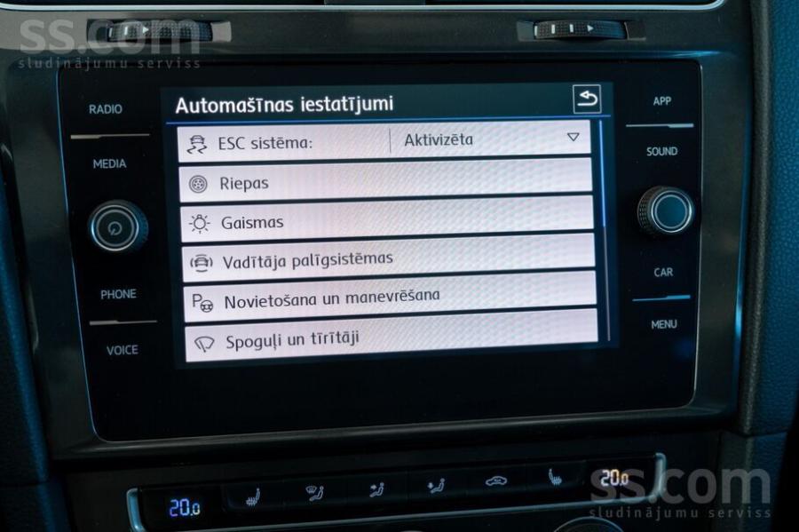 Grey Volkswagen Golf 2018 in Riga, with an engine capacity of 1.40 L and mileage of 191 thousand km for 6790 €, photo 21 on AUTOMOTO.COM.LV