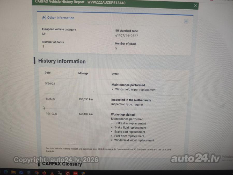 Pelēks Volkswagen Golf 2018 Paide, ar dzinēja tilpumu 1.60 L un nobraukumu 214 tūkst. km par 8990 €, foto 29 vietnē AUTOMOTO.COM.LV