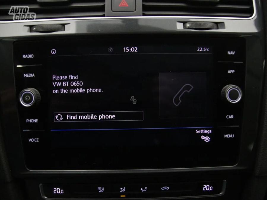 Pelēks Volkswagen Golf 2019 Viļņa, ar dzinēja tilpumu 1.60 L un nobraukumu 125 tūkst. km par 11199 €, foto 24 vietnē AUTOMOTO.COM.LV