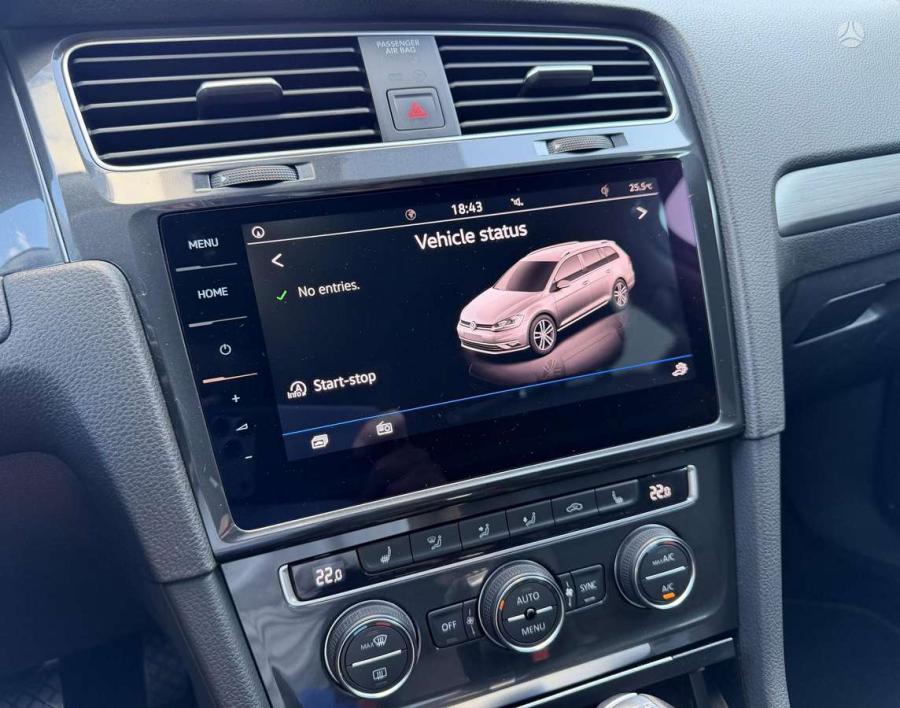 Grey Volkswagen Golf 2019 in Kaunas, with an engine capacity of 1.60 L and mileage of 241 thousand km for 7990 €, photo 25 on AUTOMOTO.COM.LV