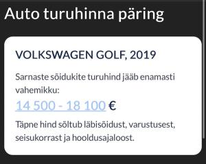 Grey Volkswagen Golf 2019 in Saku, with an engine capacity of 1.50 L and mileage of 63 thousand km for 13900 €, photo 10 on AUTOMOTO.COM.LV