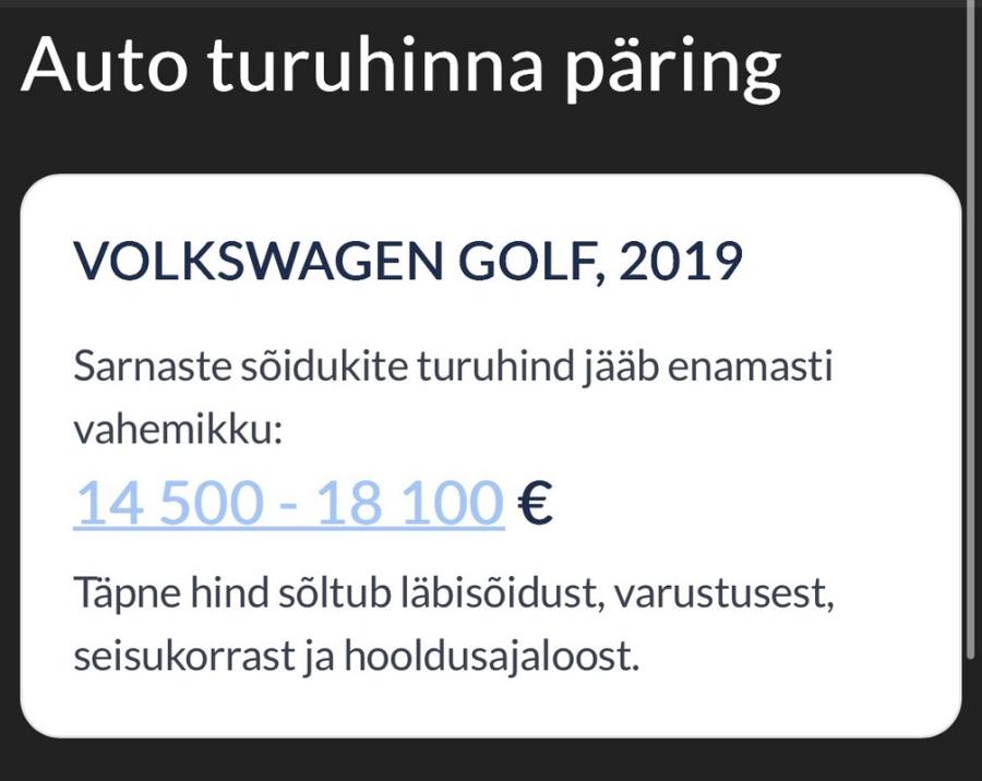 Grey Volkswagen Golf 2019 in Saku, with an engine capacity of 1.50 L and mileage of 63 thousand km for 13900 €, photo 19 on AUTOMOTO.COM.LV