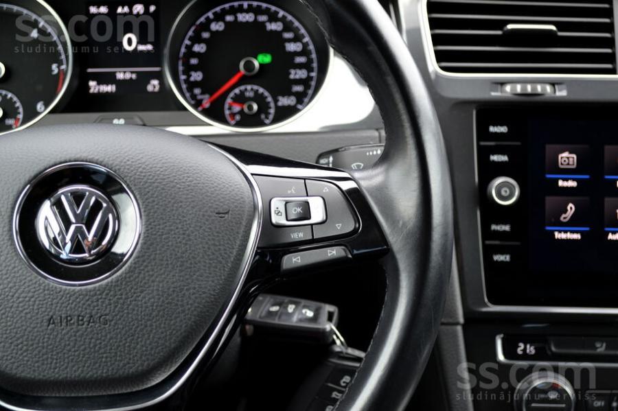 Grey Volkswagen Golf 2019 in Tukums, with an engine capacity of 1.60 L and mileage of 223 thousand km for 9990 €, photo 22 on AUTOMOTO.COM.LV