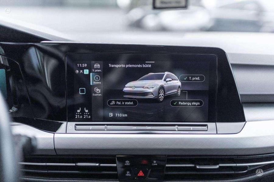 Grey Volkswagen Golf 2021 in Vilnius, with an engine capacity of 1.50 L and mileage of 150 thousand km for 14300 €, photo 20 on AUTOMOTO.COM.LV