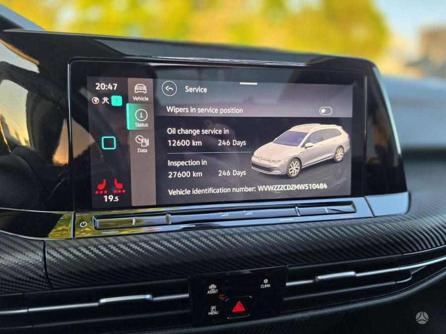 Pelēks Volkswagen Golf 2021 Viļņa, ar dzinēja tilpumu 1.97 L un nobraukumu 226 tūkst. km par 12200 €, foto 21 vietnē AUTOMOTO.COM.LV