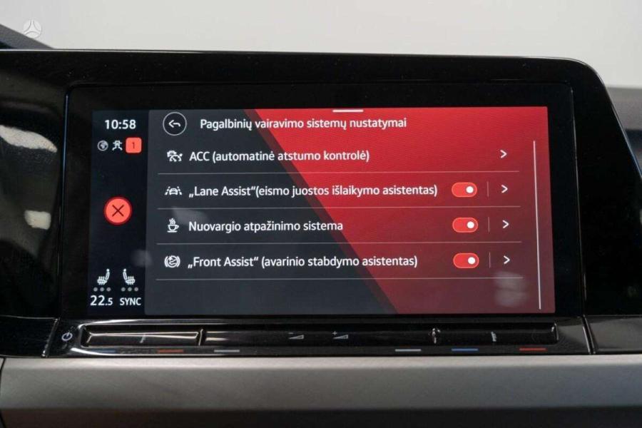 Pelēks Volkswagen Golf 2022 Viļņa, ar dzinēja tilpumu 2.00 L un nobraukumu 142 tūkst. km par 15150 €, foto 14 vietnē AUTOMOTO.COM.LV