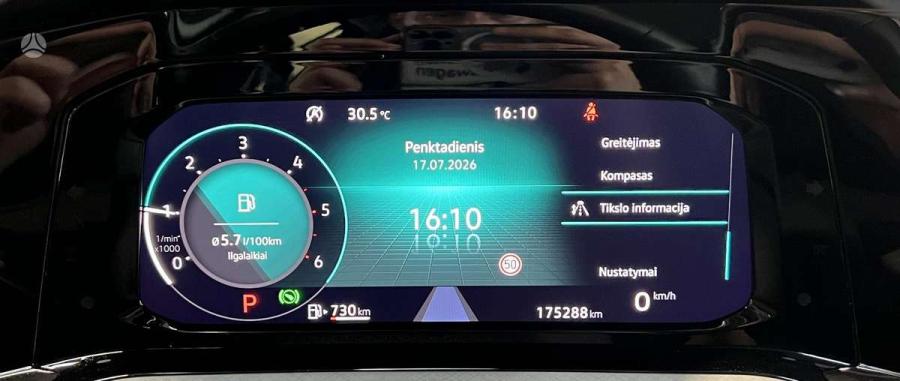 Pelēks Volkswagen Golf 2023 Kauņa, ar dzinēja tilpumu 1.97 L un nobraukumu 175 tūkst. km par 16400 €, foto 5 vietnē AUTOMOTO.COM.LV