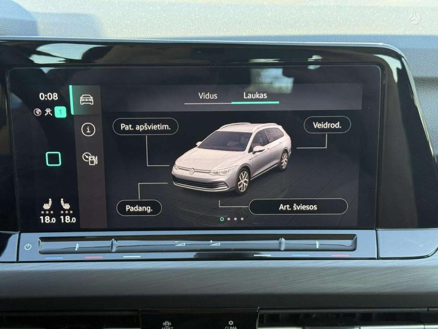 Grey Volkswagen Golf 2024 in Vilnius, with an engine capacity of 1.50 L and mileage of 22 thousand km for 19999 €, photo 38 on AUTOMOTO.COM.LV