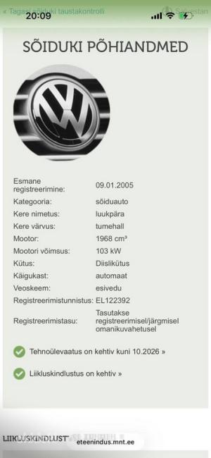 Volkswagen Golf 2005 Tallina, ar dzinēja tilpumu 0.10 L un nobraukumu 332 tūkst. km par 2399 €, foto 17 vietnē AUTOMOTO.COM.LV
