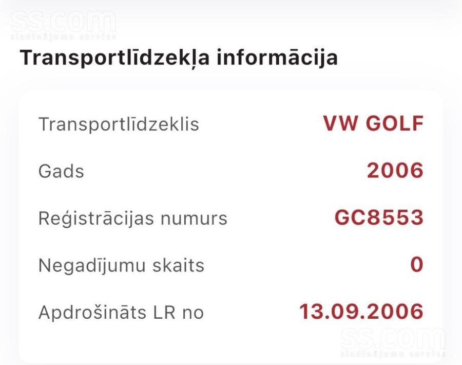 Фольксваген Гольф 2006 в Рига, объемом двигателя 1.60 л и пробегом 118 тыс. км за 2750 €, фото 10 на AUTOMOTO.COM.LV