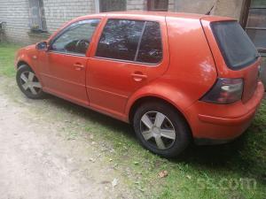 Orange Volkswagen Golf 1998 in Valmiera, with an engine capacity of 1.90 L and mileage of 387 thousand km for 700 €, photo  on AUTOMOTO.COM.LV