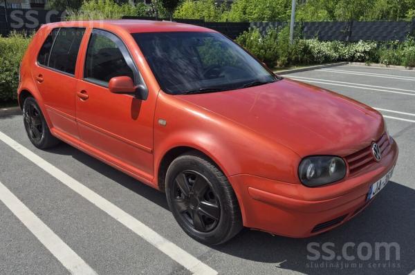 Orange Volkswagen Golf 1998 in Riga, with an engine capacity of 1.90 L and mileage of 365 thousand km for 780 €, photo 1 on AUTOMOTO.COM.LV