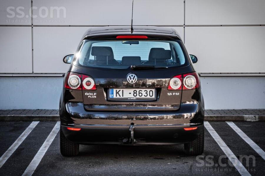 Melns Volkswagen Golf Plus 2006 Rīga, ar dzinēja tilpumu 1.60 L un nobraukumu 0 tūkst. km par 4990 €, foto 6 vietnē AUTOMOTO.COM.LV