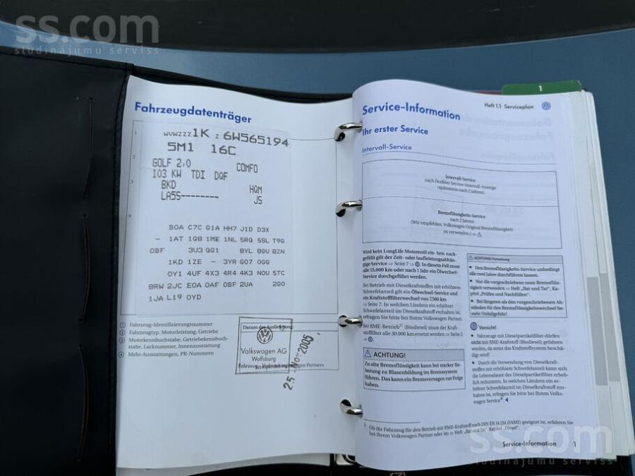 Синий Фольксваген Гольф Плюс 2005 в Елгава, объемом двигателя 2.00 л и пробегом 238 тыс. км за 4000 €, фото 21 на AUTOMOTO.COM.LV