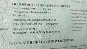 Zils Volkswagen Golf Plus 2007 Utena, ar dzinēja tilpumu 1.97 L un nobraukumu 183 tūkst. km par 2150 €, foto 11 vietnē AUTOMOTO.COM.LV