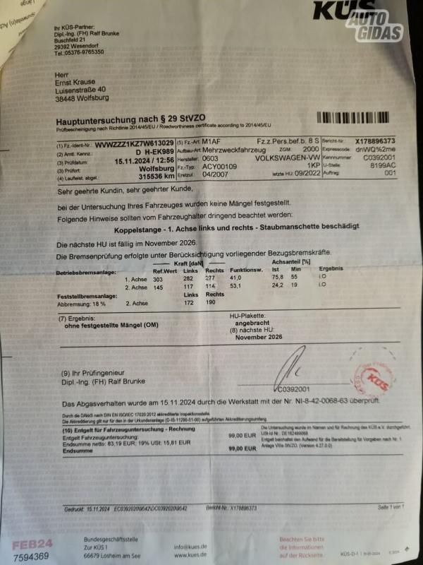 Синий Фольксваген Гольф Плюс 2007 в Вильнюс, объемом двигателя 1.90 л и пробегом 349 тыс. км за 3750 €, фото 6 на AUTOMOTO.COM.LV