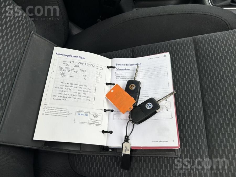 Zils Volkswagen Golf Plus 2009 Limbaži, ar dzinēja tilpumu 2.00 L un nobraukumu 335 tūkst. km par 4250 €, foto 13 vietnē AUTOMOTO.COM.LV