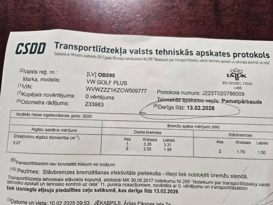 Синий Фольксваген Гольф Плюс 2011 в Екабпилс, объемом двигателя 2.00 л и пробегом 234 тыс. км за 5790 €, фото 28 на AUTOMOTO.COM.LV