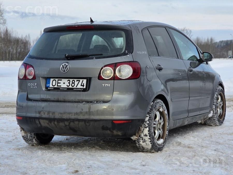 Pelēks Volkswagen Golf Plus 2007 Liepāja, ar dzinēja tilpumu 1.90 L un nobraukumu 344 tūkst. km par 1990 €, foto 6 vietnē AUTOMOTO.COM.LV