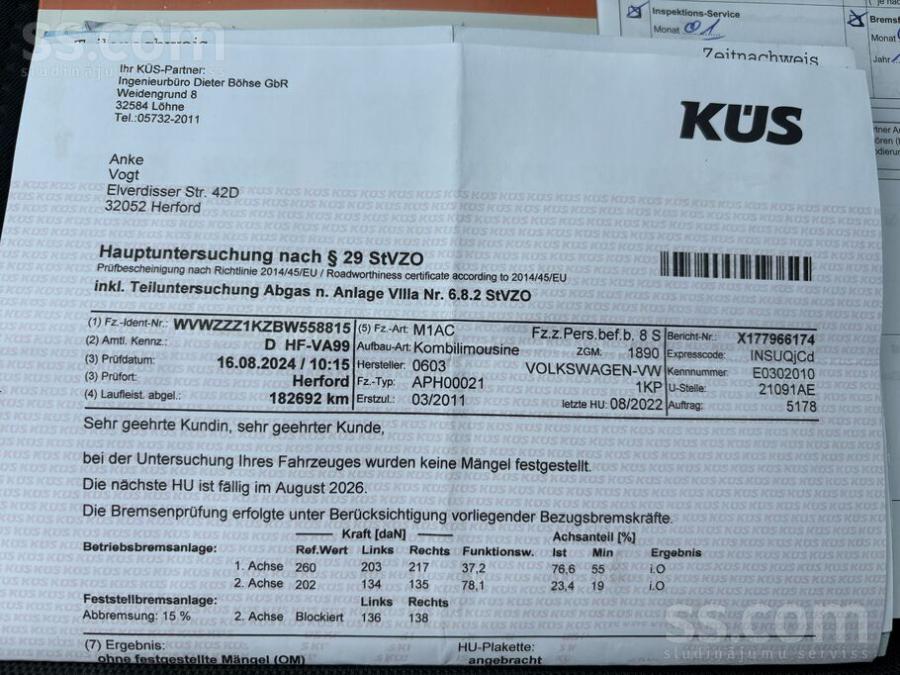 Pelēks Volkswagen Golf Plus 2011 Ogre, ar dzinēja tilpumu 1.40 L un nobraukumu 215 tūkst. km par 5100 €, foto 22 vietnē AUTOMOTO.COM.LV