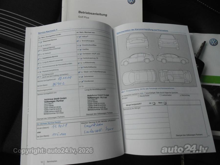 Grey Volkswagen Golf Plus 2012 in Viljandi, with an engine capacity of 1.20 L and mileage of 137 thousand km for 5990 €, photo 13 on AUTOMOTO.COM.LV