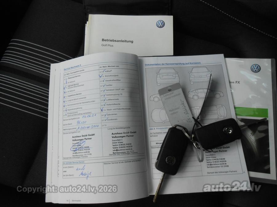 Grey Volkswagen Golf Plus 2012 in Viljandi, with an engine capacity of 1.20 L and mileage of 137 thousand km for 5990 €, photo 14 on AUTOMOTO.COM.LV