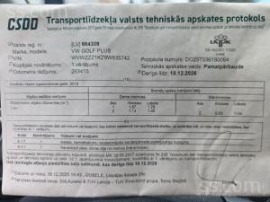 Серый Фольксваген Гольф Плюс 2008 в Рига, объемом двигателя 1.90 л и пробегом 275 тыс. км за 1200 €, фото 7 на AUTOMOTO.COM.LV