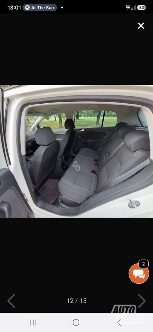 White Volkswagen Golf Plus 2009 in Ukmerge, with an engine capacity of 2.00 L and mileage of 308 thousand km for 3600 €, photo 10 on AUTOMOTO.COM.LV