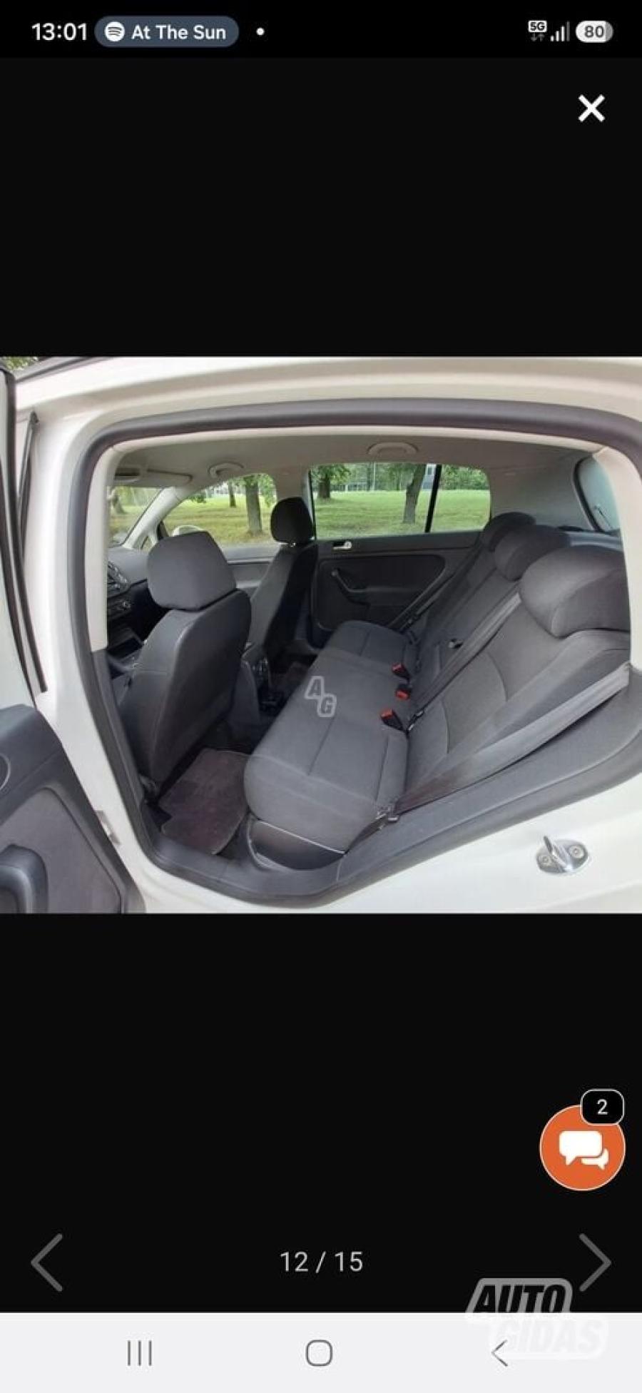 Balts Volkswagen Golf Plus 2009 Ukmergė, ar dzinēja tilpumu 2.00 L un nobraukumu 308 tūkst. km par 3600 €, foto 11 vietnē AUTOMOTO.COM.LV