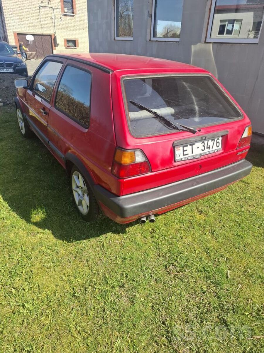Sarkans Volkswagen Golf 1990 Bauska, ar dzinēja tilpumu 1.30 L un nobraukumu 224 tūkst. km par 1100 €, foto 3 vietnē AUTOMOTO.COM.LV