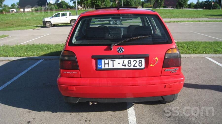 Red Volkswagen Golf 1995 in Balvi, with an engine capacity of 1.90 L and mileage of 285 thousand km for 1750 €, photo 1 on AUTOMOTO.COM.LV
