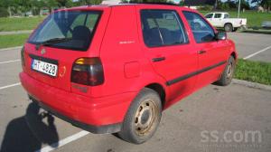Red Volkswagen Golf 1995 in Balvi, with an engine capacity of 1.90 L and mileage of 285 thousand km for 1750 €, photo 3 on AUTOMOTO.COM.LV
