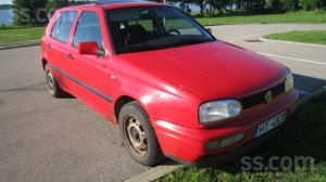 Red Volkswagen Golf 1995 in Balvi, with an engine capacity of 1.90 L and mileage of 285 thousand km for 1750 €, photo 4 on AUTOMOTO.COM.LV
