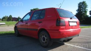 Red Volkswagen Golf 1995 in Balvi, with an engine capacity of 1.90 L and mileage of 285 thousand km for 1750 €, photo 8 on AUTOMOTO.COM.LV