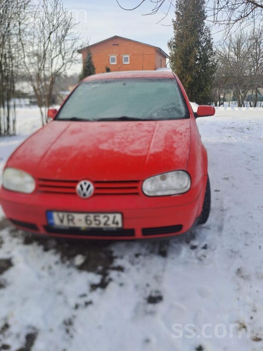 Sarkans Volkswagen Golf 1998 Valmiera, ar dzinēja tilpumu 1.90 L un nobraukumu 375 tūkst. km par 650 €, foto 2 vietnē AUTOMOTO.COM.LV