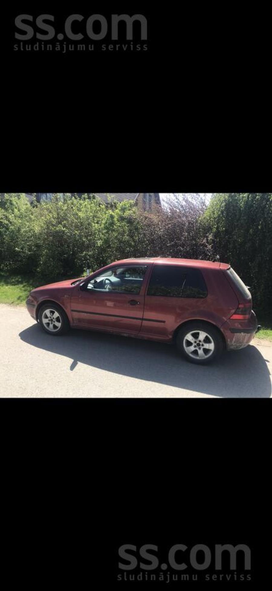 Red Volkswagen Golf 2000 in Riga, with an engine capacity of 1.40 L and mileage of 330 thousand km for 1000 €, photo 1 on AUTOMOTO.COM.LV