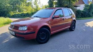Red Volkswagen Golf 2002 in Jelgava, with an engine capacity of 1.90 L and mileage of 281 thousand km for 890 €, photo  on AUTOMOTO.COM.LV