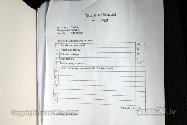 Красный Фольксваген Гольф 2009 в Таллин, объемом двигателя 1.40 л и пробегом 309 тыс. км за 1799 €, фото 9 на AUTOMOTO.COM.LV