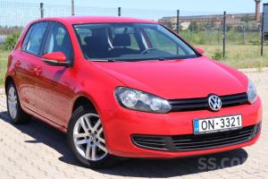 Sarkans Volkswagen Golf 2009 Rīga, ar dzinēja tilpumu 1.40 L un nobraukumu 248 tūkst. km par 3550 €, foto  vietnē AUTOMOTO.COM.LV